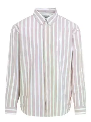 Carhartt Work In Progress Striped Shirt With Logo Embroidery - Red