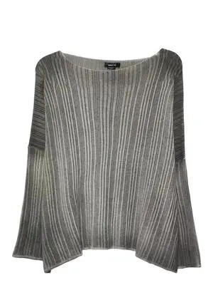 Avant Toi Ribbed Knit Top - Grey