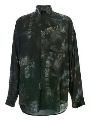 Balenciaga Chest-pocket Long-sleeve Shirt - Black