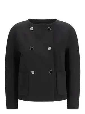 Max Mara Double-breasted Jacket - Black