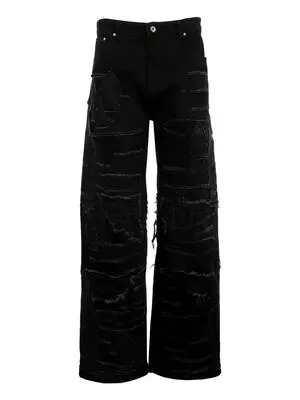 WHO DECIDES WAR Ultra Flare Windowed Jeans - Black