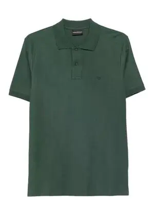 Emporio Armani Logo-embroidered Polo Shirt Green