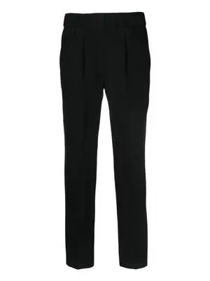 Brunello Cucinelli High-waist Cropped Trousers - Black