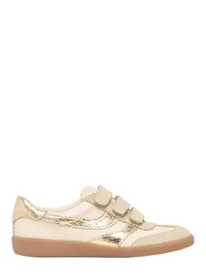 DOLCEVITA Merit Velcro Sneakers - White Gold Leather