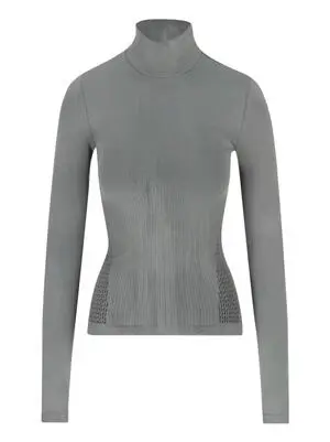 Fendi Monogram Turtleneck Top - Grey