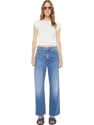 MOTHER The Dodger Ankle Straight Leg Jeans - Blue