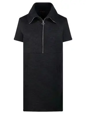 Gucci Collared Zip-up Dress - Grey