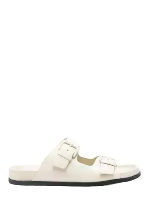 Ami Buckles Leather Sandals - Neutrals