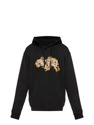 Versace Graphic-print Hoodie - Black