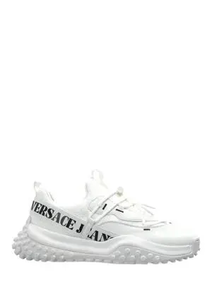 Versace Logo Lettering Lace-up Sneakers - White