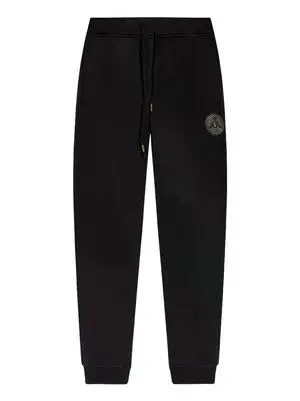 Versace Drawstring Logo Trousers - Black