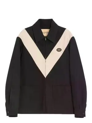 Valentino Garavani Vlogo Patch Zip Overshirt - Black