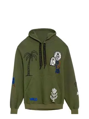 Agua Bendita Embroidered Hoodie - Green