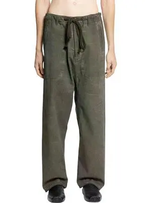 UMA WANG Overdyed Drawstring Trousers - Grey