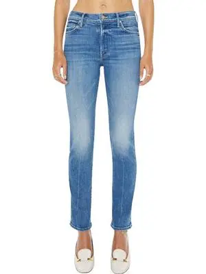 MOTHER The Rascal Hover High-waist Straight-leg Jeans - Opposites Attract