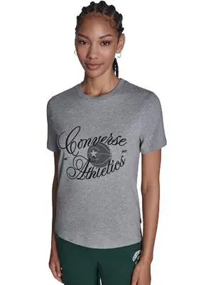 CONVERSE Athletics Script T-Shirt Vintage Grey Heather