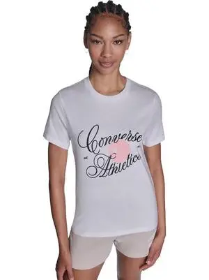 CONVERSE Athletics Script T-shirt - White 10a