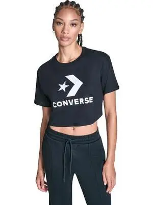 CONVERSE Star Chevron Cropped T-shirt - Converse Black