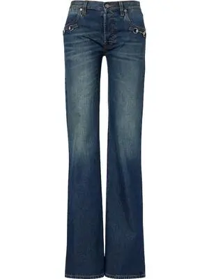 Gucci Horsebit Straight Leg Jeans - Blue