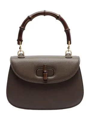 Gucci Bamboo 1947 Small Top-Handle Bag Brown