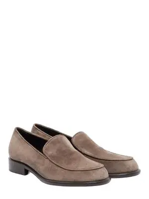 Khaite Miles Suede Loafers Brown