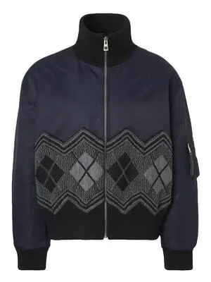 Loewe Argyle Technical Twill Jacket - Blue