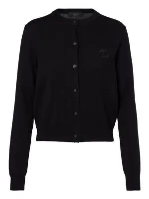 Gucci Double G Wool Cardigan - Black