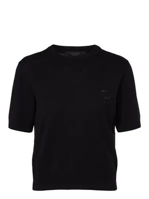 Gucci Double G Wool Top - Black