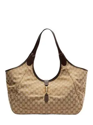 Gucci Large Gg Canvas Tote Bag - Beige