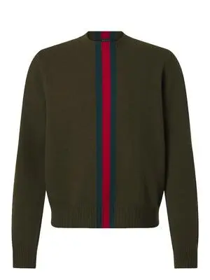 Gucci Web Stripe Wool Sweater - Green