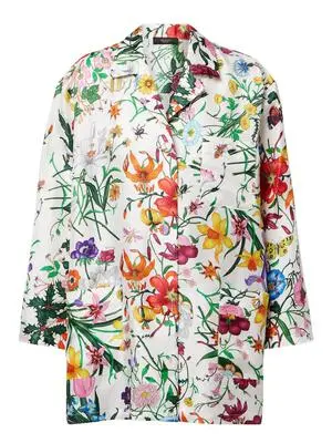 Gucci Floral Silk Twill Shirt - Multicoloured