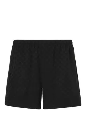 Gucci Gg Silk Jacquard Shorts - Black