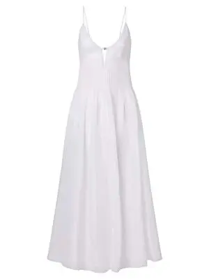 Tory Burch Linen And Silk Maxi Dress - White