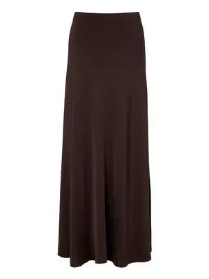 Saint Laurent Knitted Maxi Skirt - Brown
