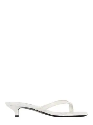 TOTÊME Croc-Embossed Leather Flip-Flop Sandals