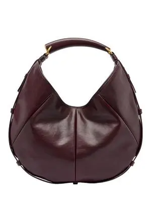 Saint Laurent Medium Leather Shoulder Bag - Burgundy