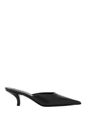 TOTEME Sharp Nappa Leather Mules - Black