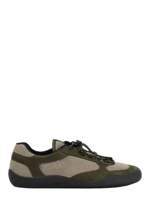 Prada Speedrock Leather-trimmed Sneakers - Green