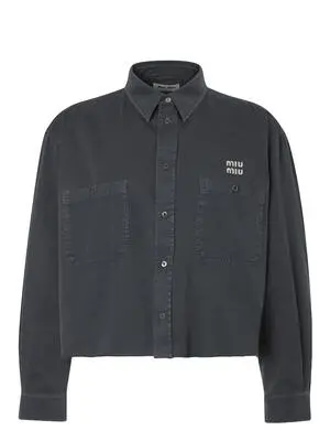 MIU MIU Miu Miu Logo Denim Shirt