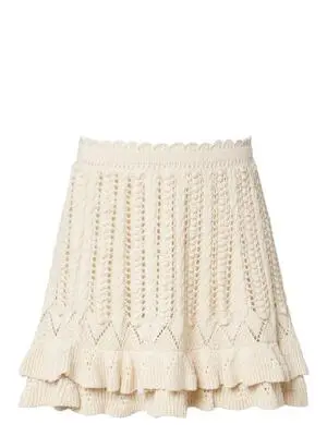 MARANT ETOILE Nelle Cotton Crochet Miniskirt