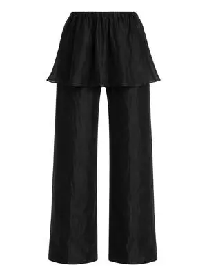 THE GARMENT Gillian Organza Peplum Pants - Black