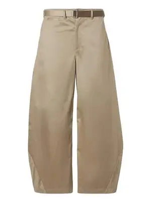 Sacai Cotton Chino Barrel-leg Pants - Beige