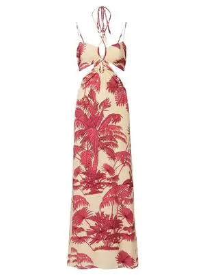 Johanna Ortiz Andalusian Rhythms Printed Silk Maxi Dress - Pink