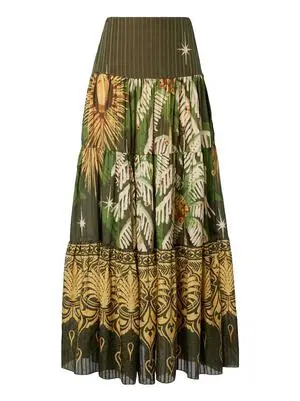 Johanna Ortiz Relatos De Mi Tierra Jacquard Maxi Skirt - Multicoloured