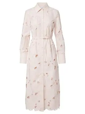 Erdem Guipure Lace Shirt Dress - Pink