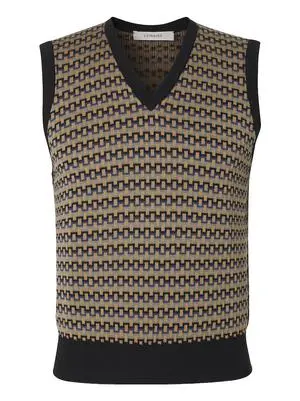 LEMAIRE Cotton Jacquard Vest - Beige