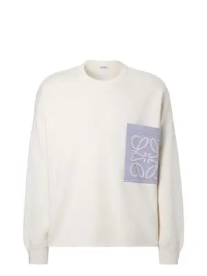 Loewe Anagram Cotton Blend Sweatshirt - White