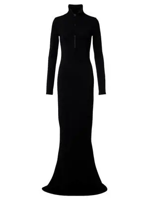 MUGLER Jersey Gown - Black