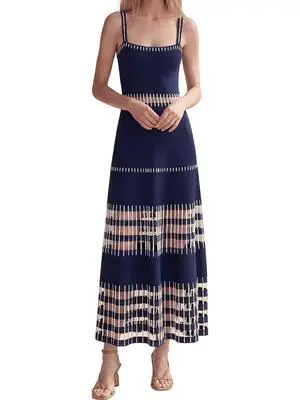Alexis Irisine Cutout Midi Dress - Navy