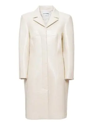 DES_PHEMMES Fitted Car Coat - White